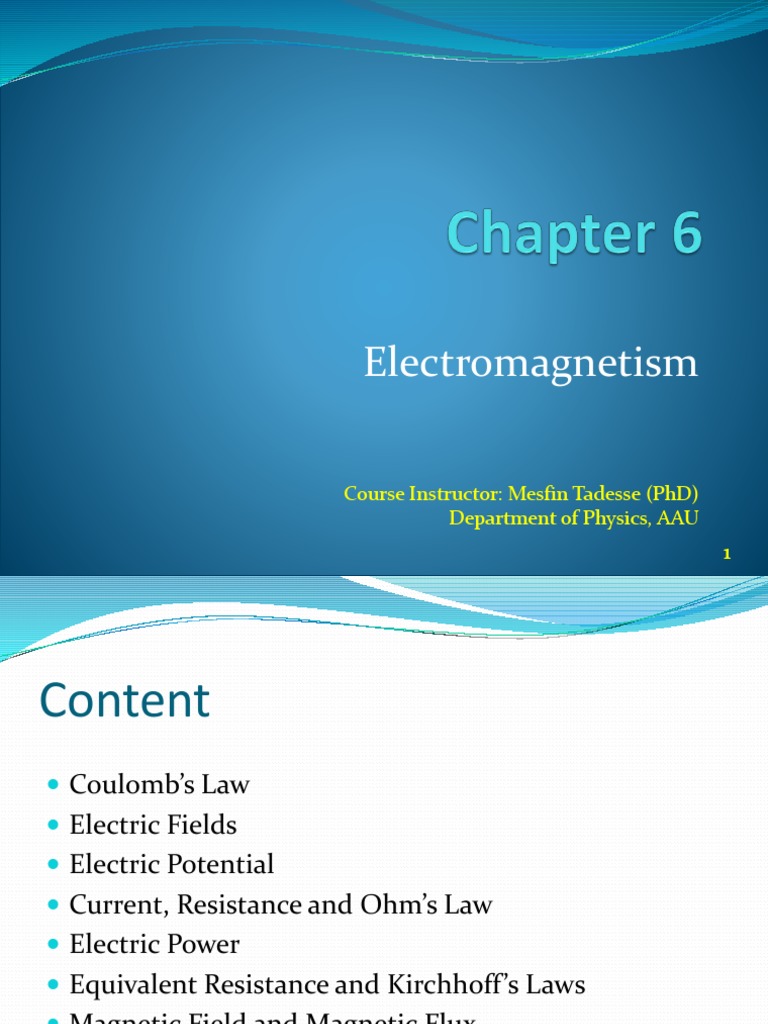 Phys 1011-Chapter 6 | Download Free PDF | Magnetic Field | Electric Current
