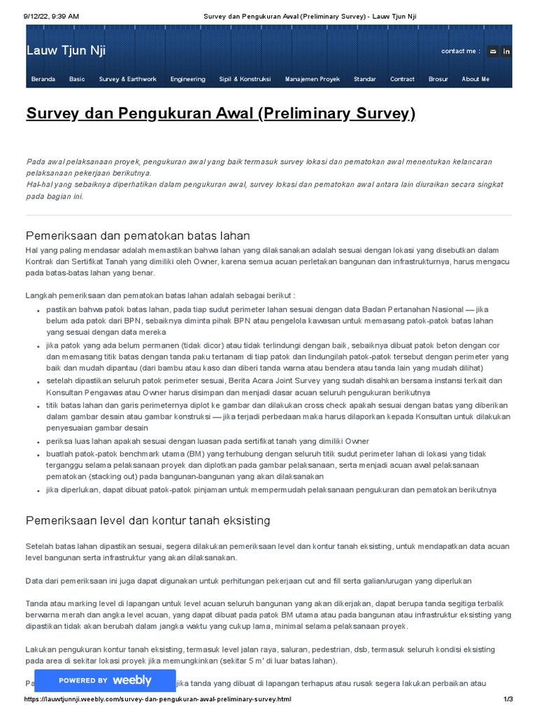 PRELIMINARY SURVEY PROCEDURES | PDF