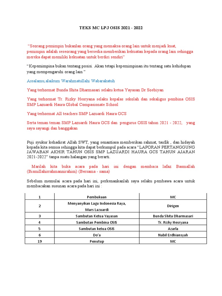 Reflecting Leadership and Responsibility | PDF