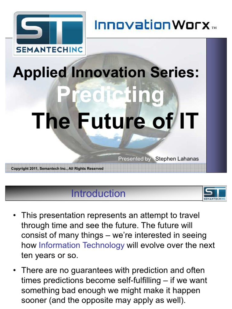 The Future of IT | PDF | Prediction | Enterprise Resource Planning