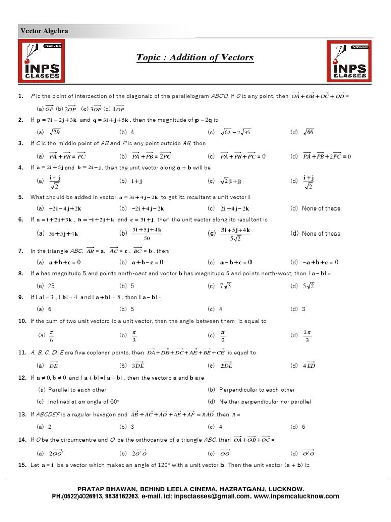 Addition of Vectors 247859 | PDF | Triangle | Classical Geometry