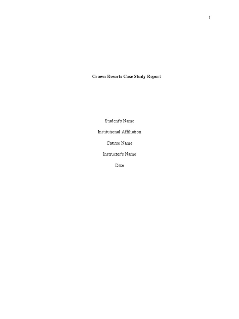 Crown Resorts Report | PDF | Inflation | Renewable Energy