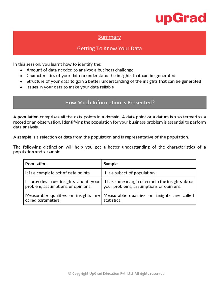 Getting To Know Your Data | PDF | Data | Data Analysis