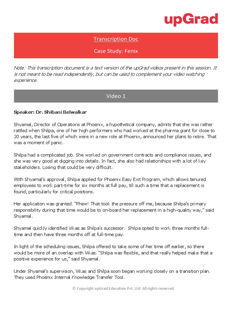 IMT Case Study Transcription | PDF