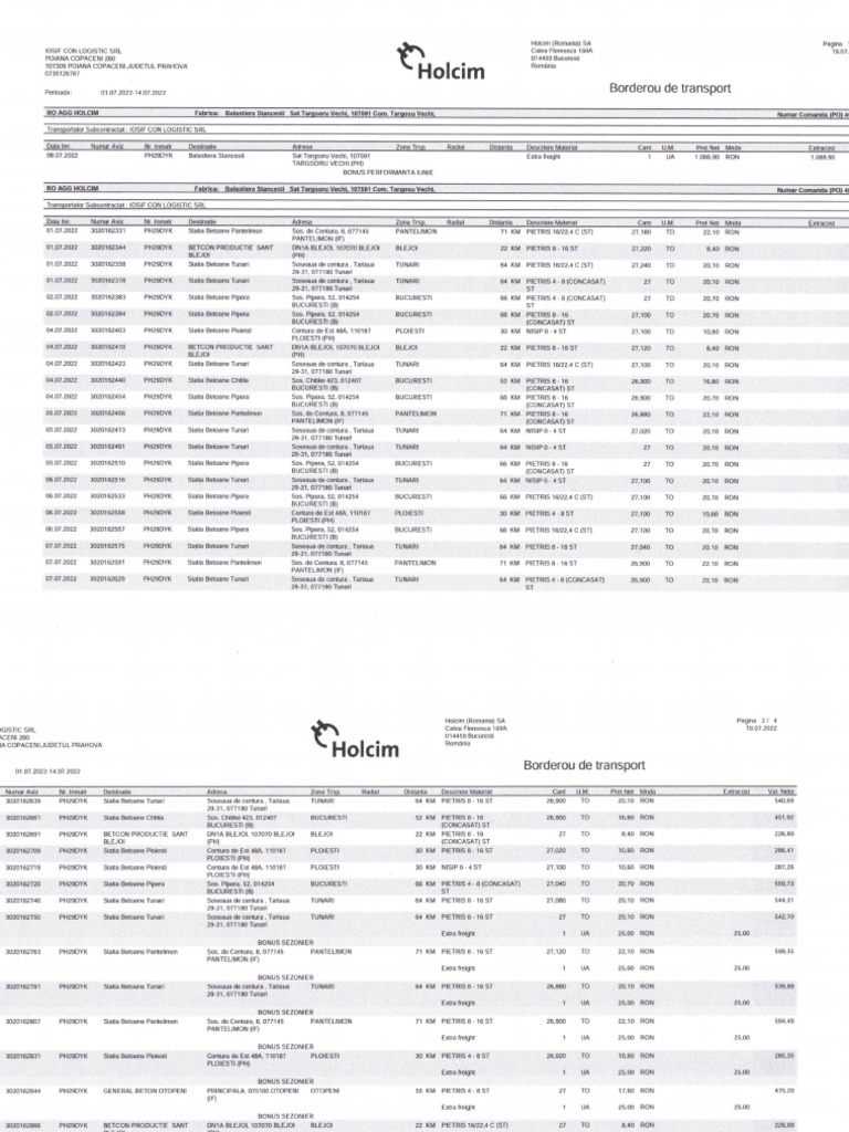 Factura Holcim 20.07.2022 | PDF