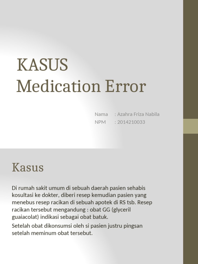Kasus Medication Error | PDF