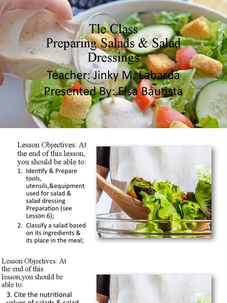 Tle Class Pdf Salad Tableware