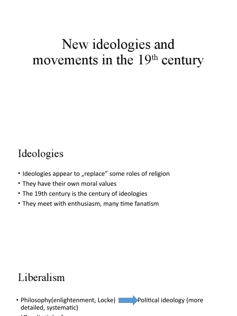 New Ideologies and Movements in The 19th Century | PDF | Ideologies ...