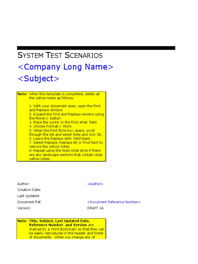 System Test Scenarios | PDF | Computers