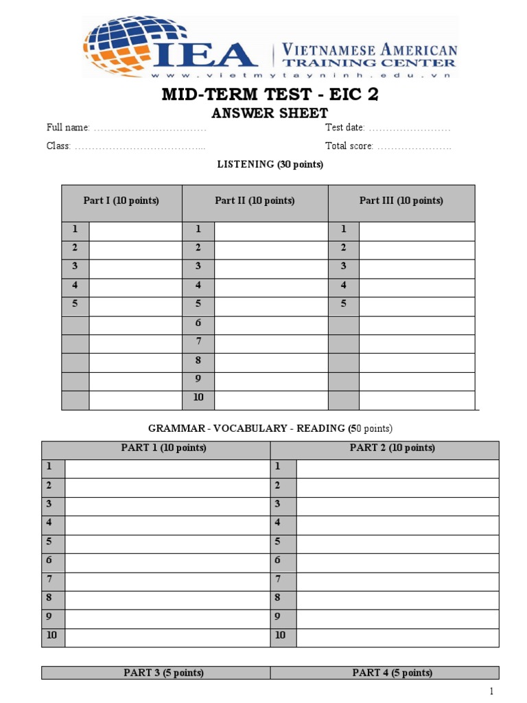 Eic 4 - Answer Sheet - Evolve 2 | PDF | Linguistics | Psycholinguistics
