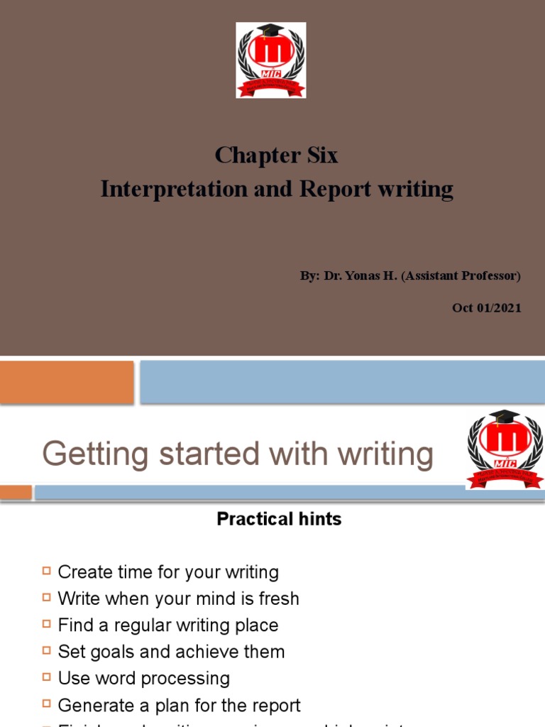 Chapter 6 Interpretation and Report Writing | PDF | Qualitative Research | Cognition