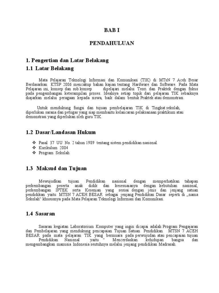 Program Kerja Lab 2020 | PDF