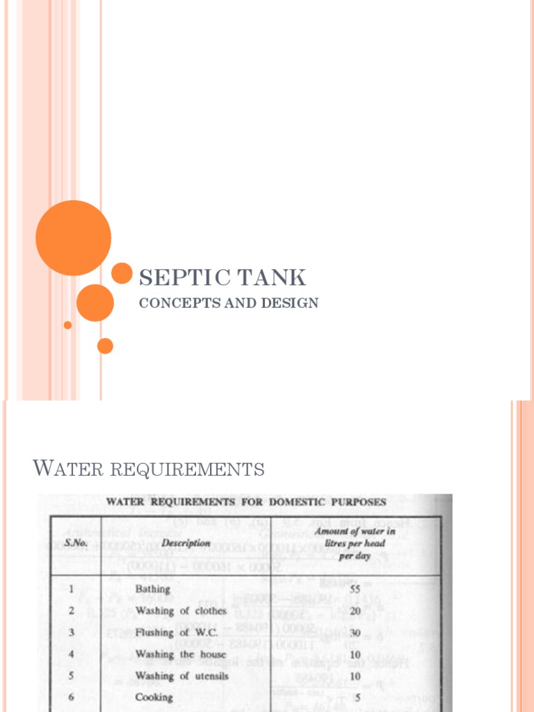 Septic Tank Concept and Design | PDF | Septic Tank | Sewage Treatment