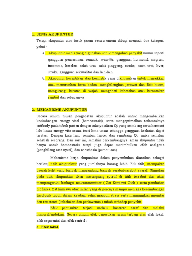 Pengobatan Komplementer Akupuntur | PDF