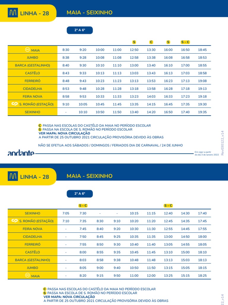 Linha 28 Maia Seixinho | PDF
