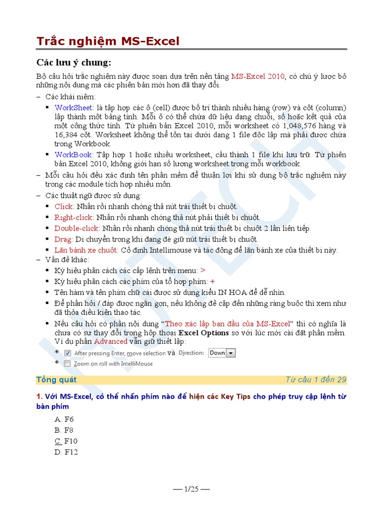 Tong Hop Trac Nghiem | PDF