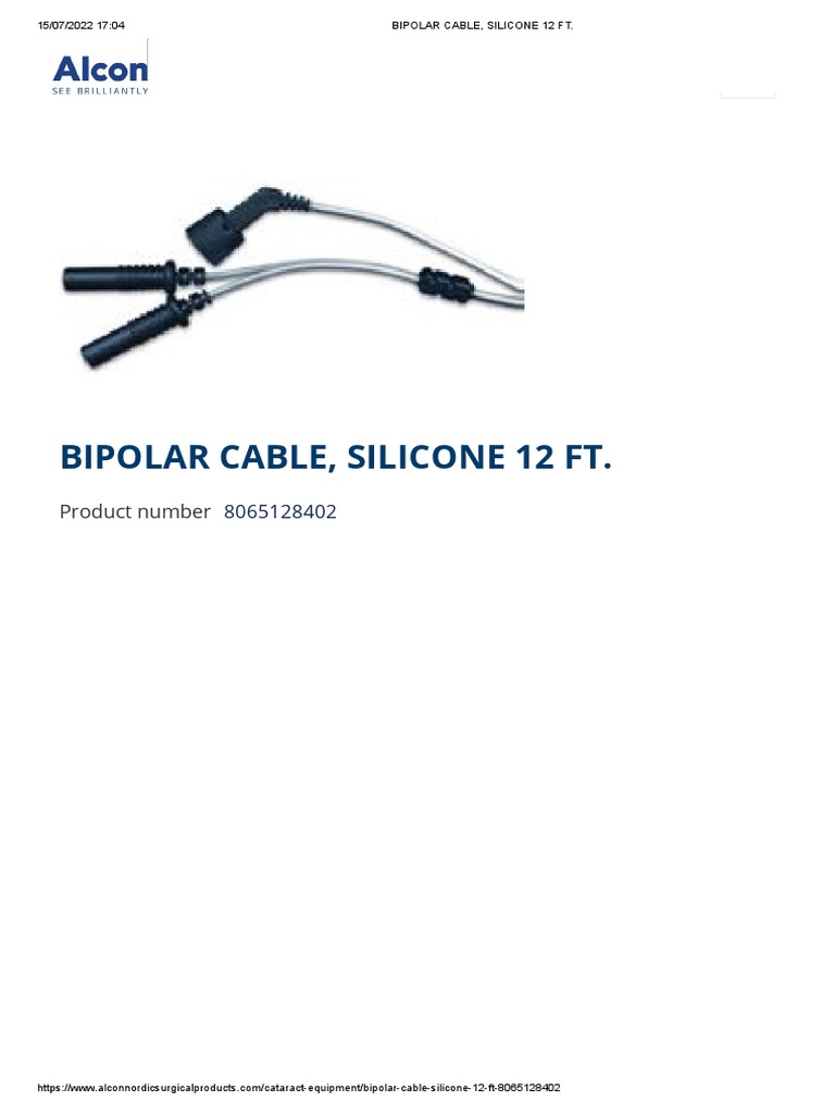 Bipolar Cable, Silicone 12 FT | PDF
