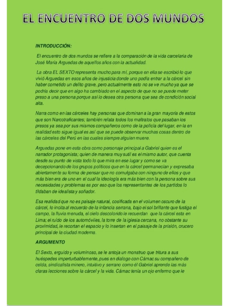 Encuentro de Dos Mundos | PDF