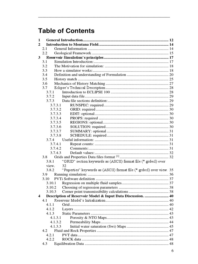 Reservoir Simulation of Montana Field | PDF | Petroleum Reservoir ...