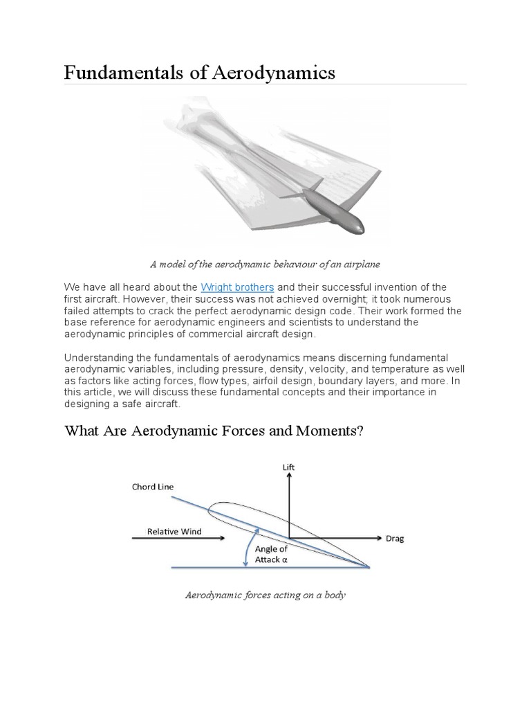 Understanding the Fundamentals of Aerodynamics: An Overview of Aerodynamic Forces, Flow Types ...