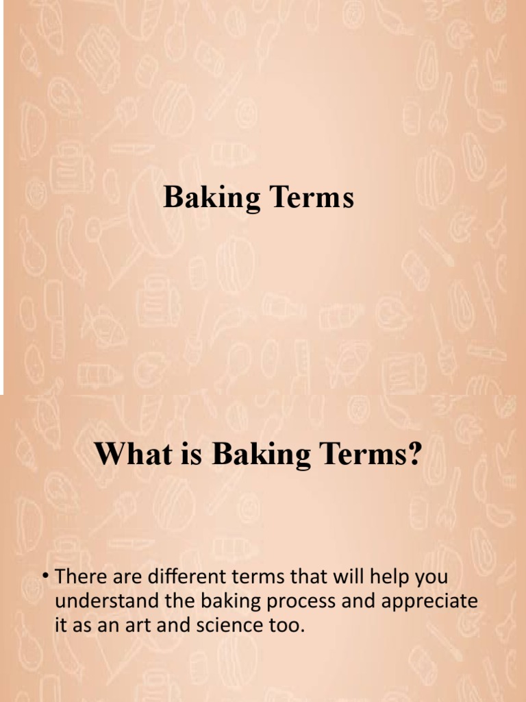 Baking Terms | PDF | Custard | Dough