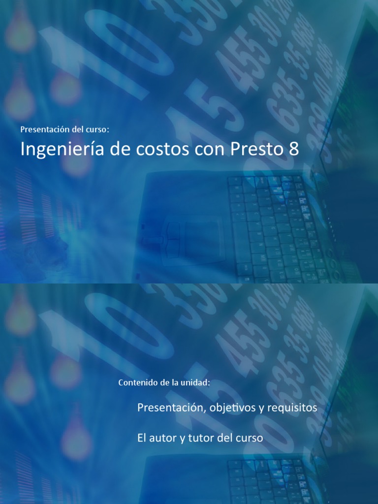 Presentacion Del Curso Presto 8 | Descargar gratis PDF | Presupuesto ...
