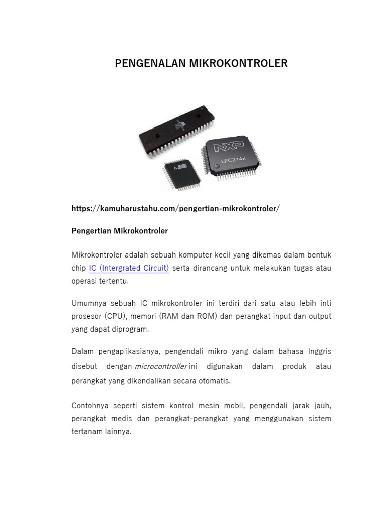 Pengenalan Mikrokontroler | PDF