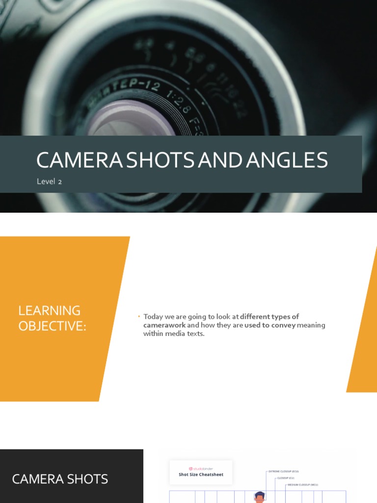 Camera Shots and Angles | PDF | Camera | Zoom Lens