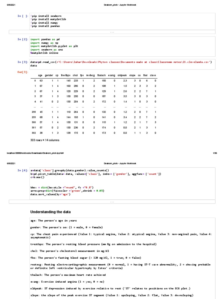 Seaborn - Plots - Jupyter Notebook | PDF | Cardiovascular Physiology ...