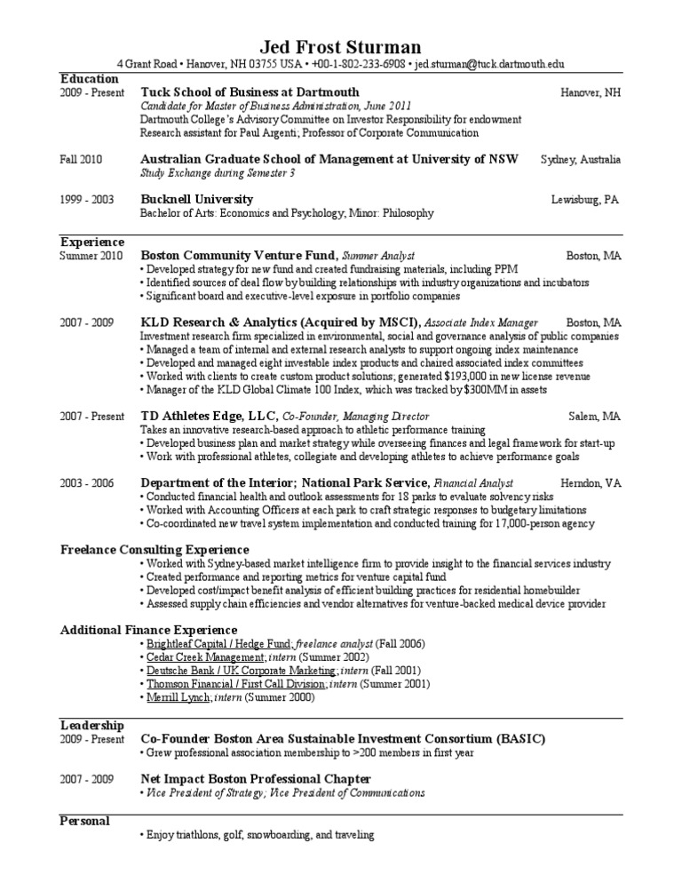 Sturman Resume | PDF | Venture Capital | Corporate Finance