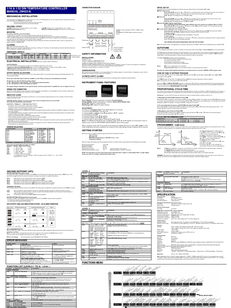 CAL3300 9300 9400 Concise Manual | PDF | Electrical Wiring | Relay