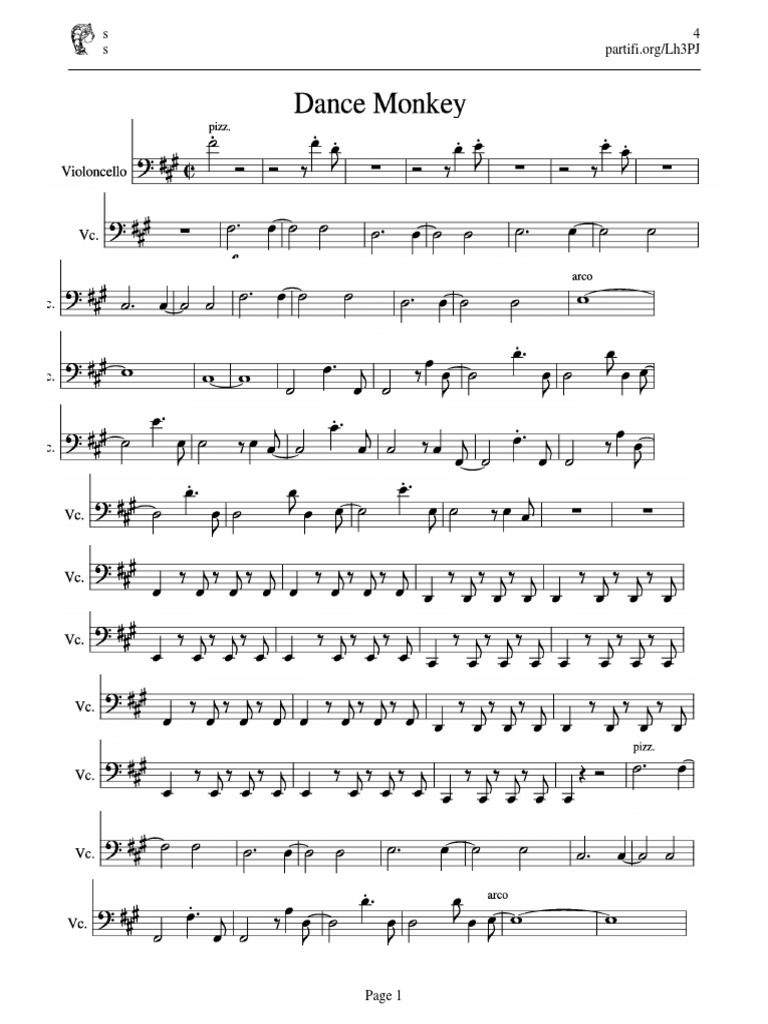 DANCE MONKEY Violin 1 | PDF