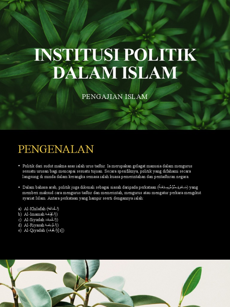 Institusi Politik Dalam Islam | PDF