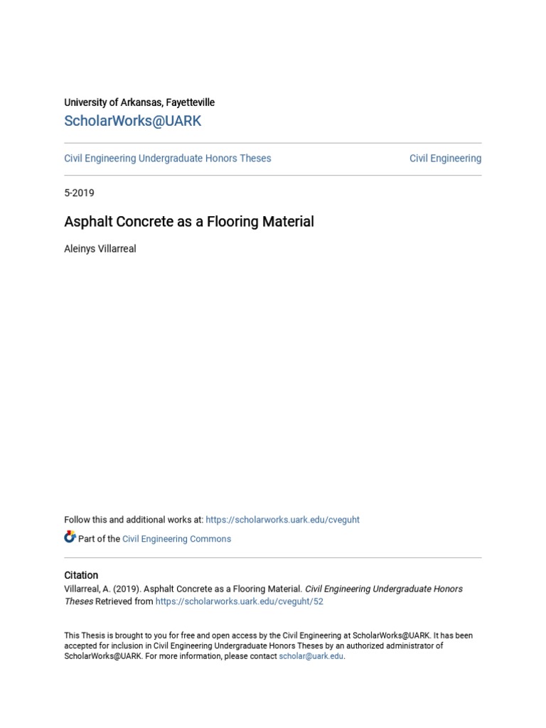 Asphalt Concrete As A Flooring Material | PDF | Concrete | Flooring