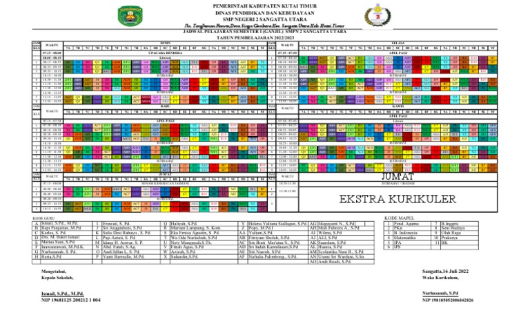 Jadwal Semester Genap 2022 | PDF