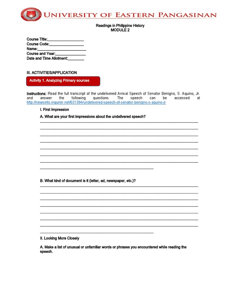GE2 Activity 1 Module 2 | PDF