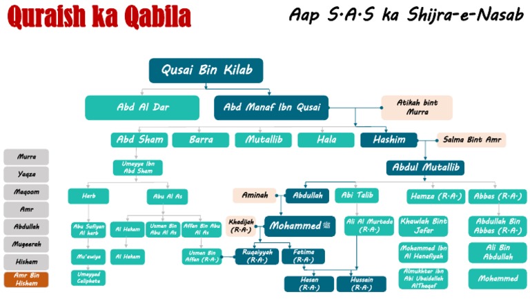 Muhammad SAWS - Shijra e Nasab | PDF | Muhammad | Banu Hashim