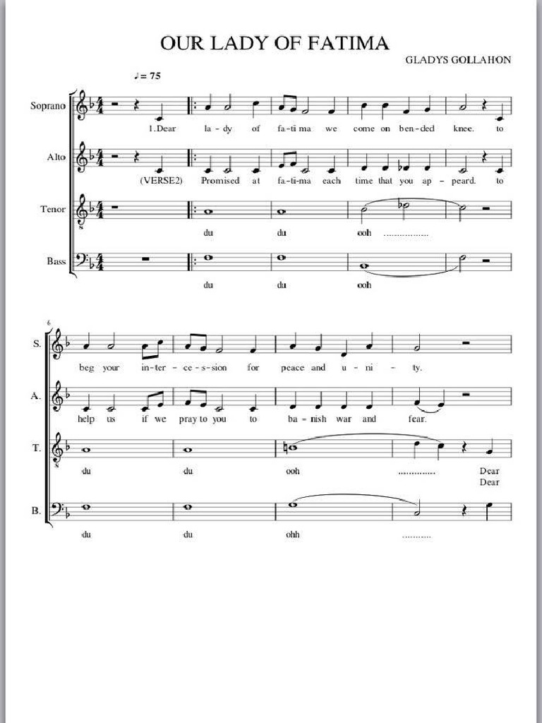 Our Lady of Fatima Hymn | PDF