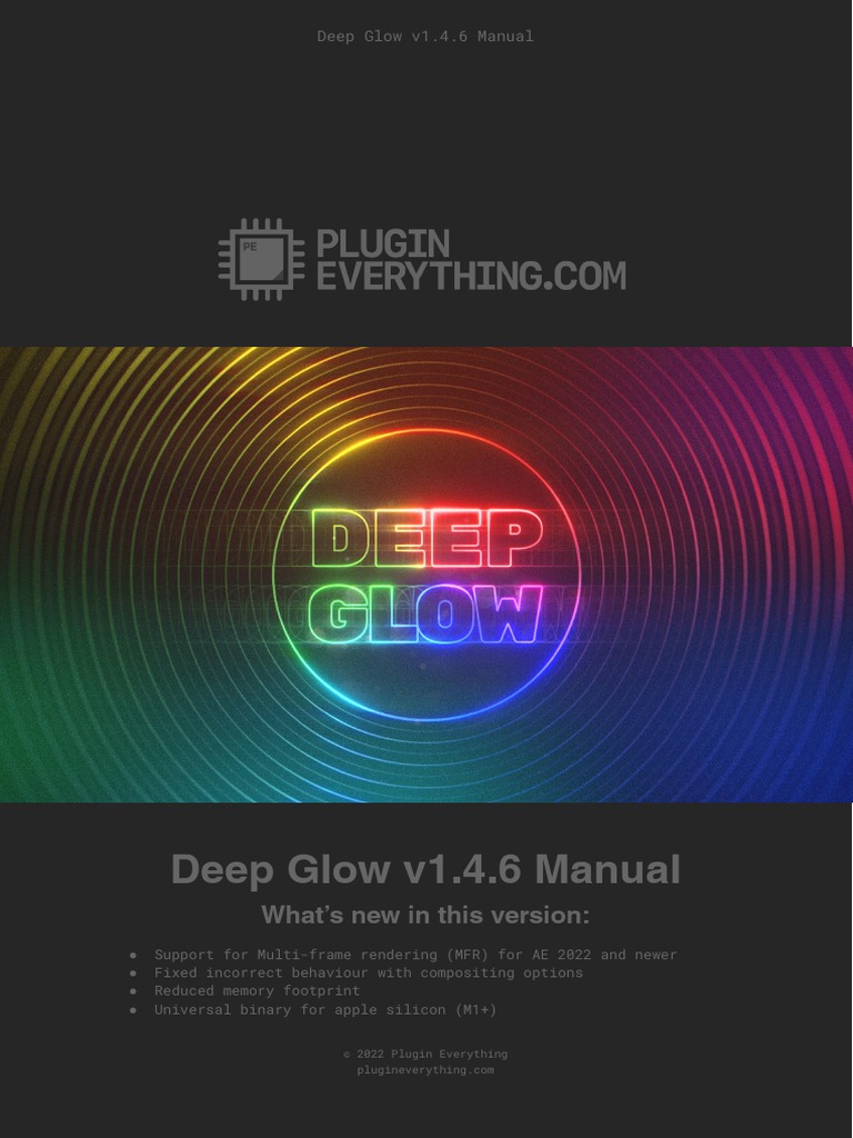 Deep Glow v1.4.6 Manual | PDF | Computer Graphics | Imaging