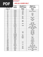 DMC Color Chart in Numerical Order With Color Name | PDF | Green | Color