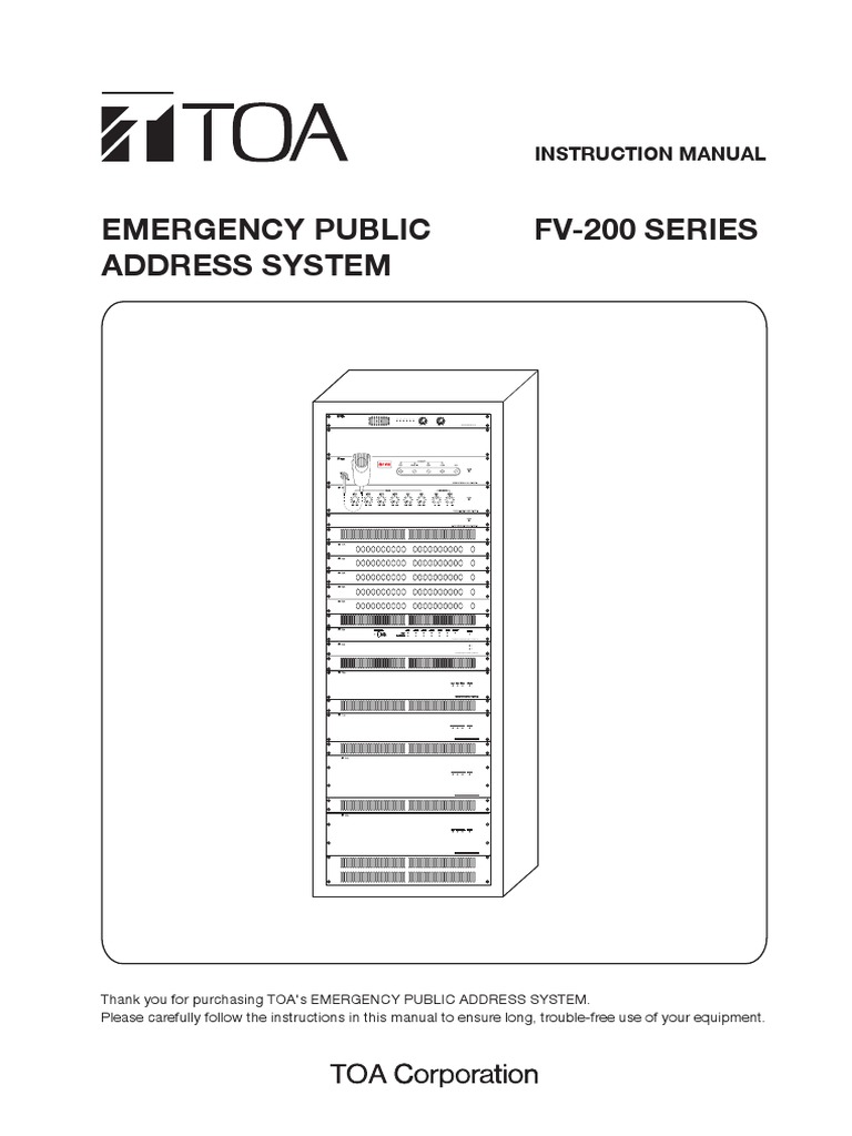 Manual z-fv200 Toa | PDF | Amplifier | Microphone