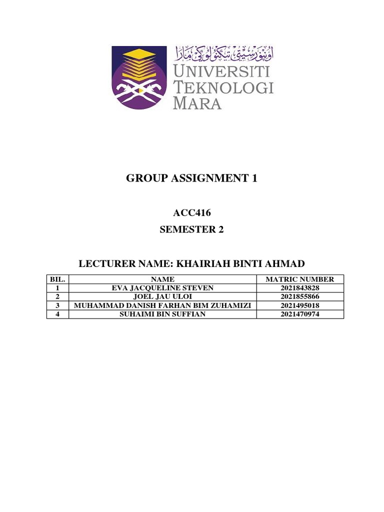 Group Assignment 1 - Group 5 | PDF | Stocks | Cost Of Goods Sold