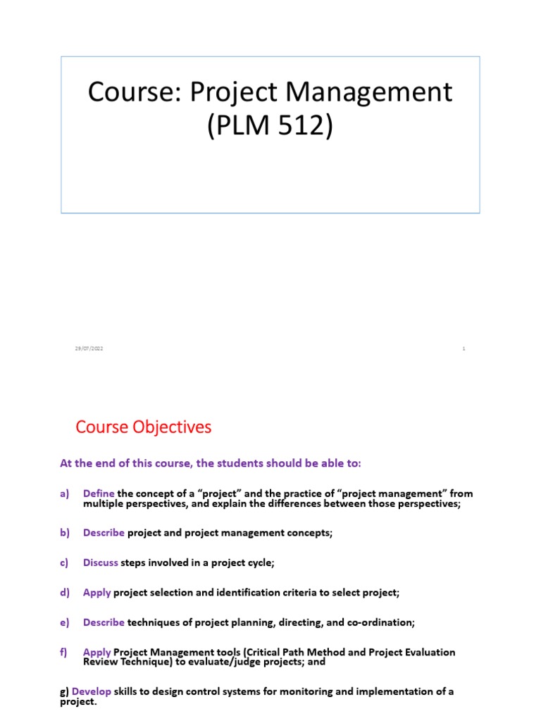 CH 1 PM ECSU | PDF | Project Management | Business