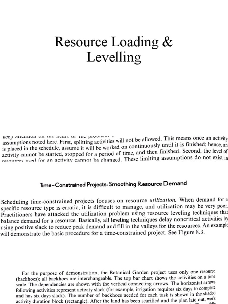 Resource Loading - Levelling | PDF