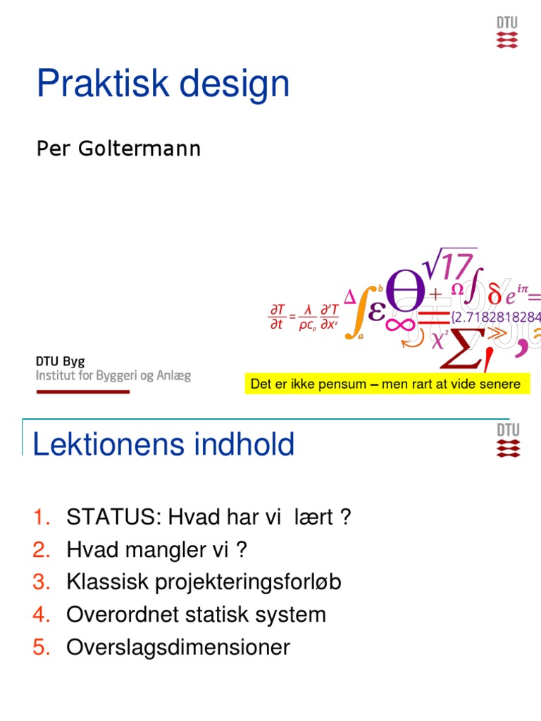 Session 13 Praktisk Dimensionering | PDF