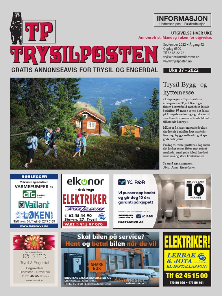 Trysilposten.2022.Uke 37 | PDF
