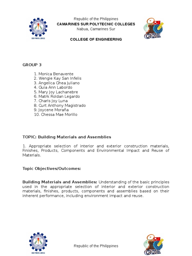 Building Materials Selection Factors | PDF | Concrete | Building Materials