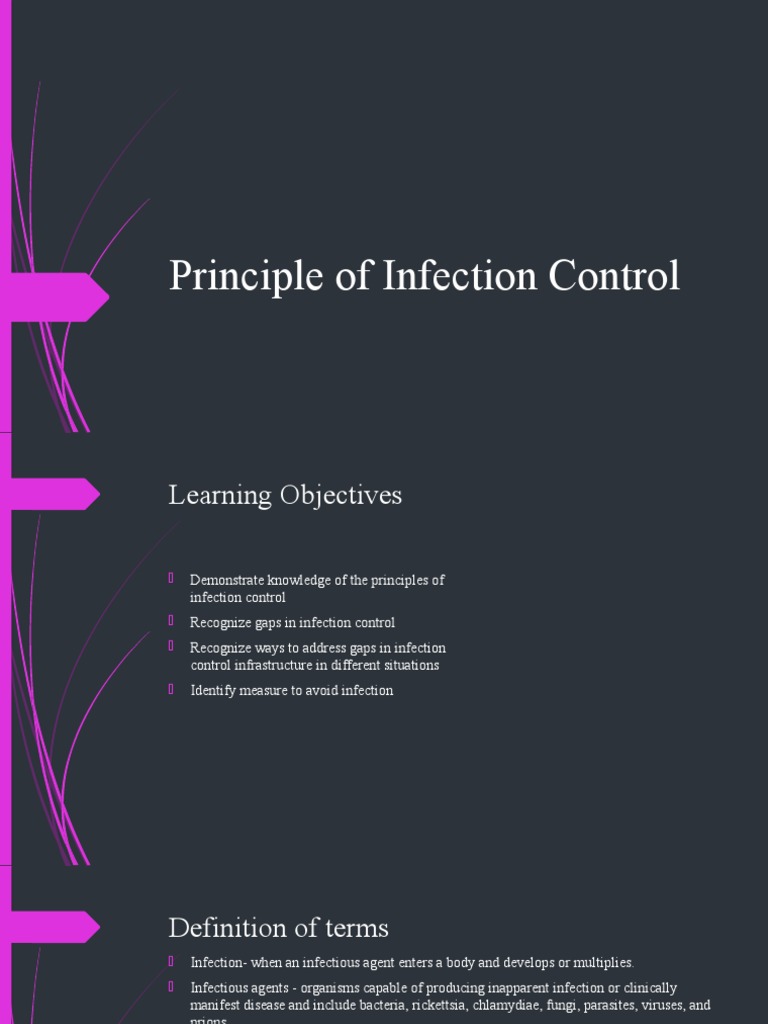 Principle of Infection Control | PDF | Infection | Pathogen