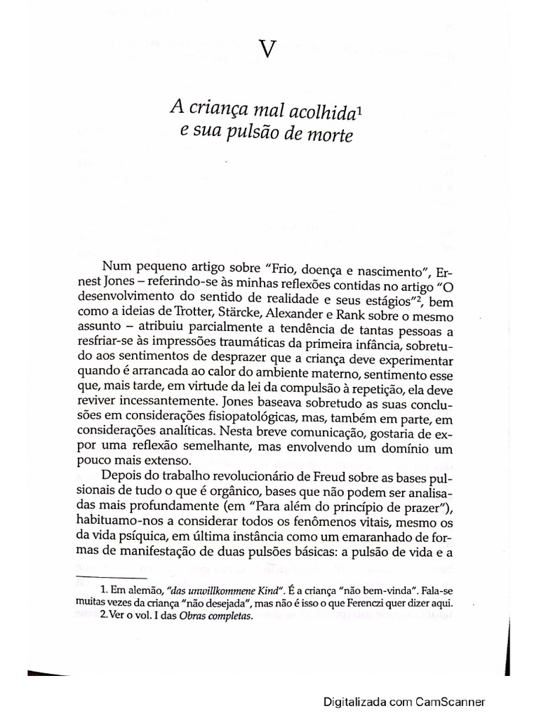 Ferenczi - A Criança Mal Acolhida | PDF Ferenczi - A Criança Mal Acolhida | PDF