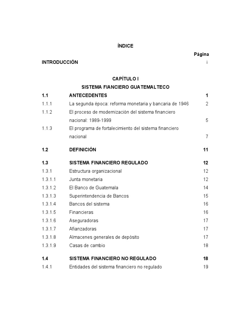 Sistema Financiero Guatemalteco | PDF | Bolsa | Bancos